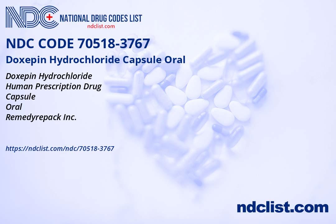 Doxepin Hydrochloride Capsule- NDC70518-3767