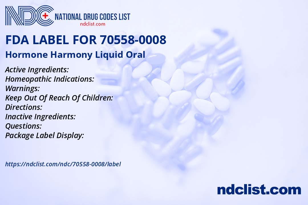 FDA Label for Hormone Harmony Liquid Oral - Indications, Usage ...