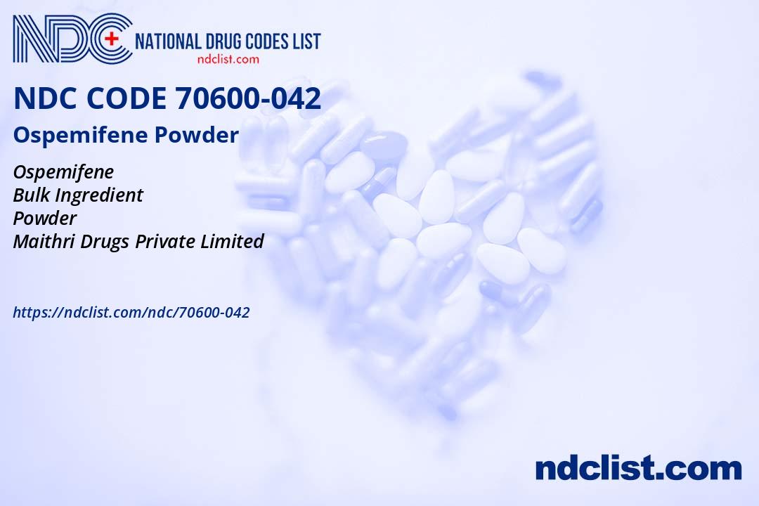NDC 70600-042 Ospemifene Powder