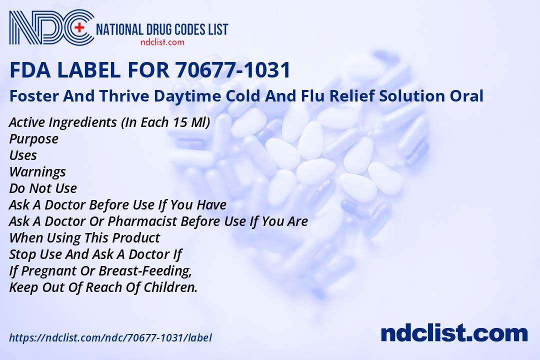 Foster And Thrive Daytime Col FDA Label - NDC 70677-1031