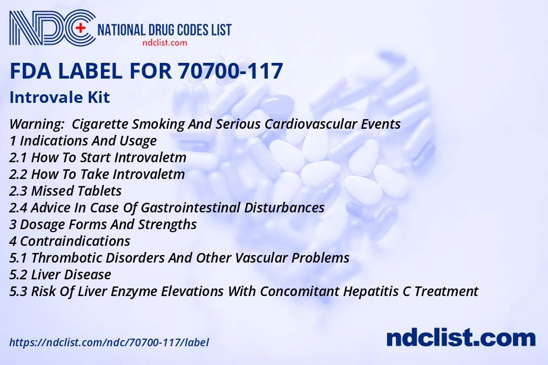 Introvale Kit- FDA Label NDC70700-117