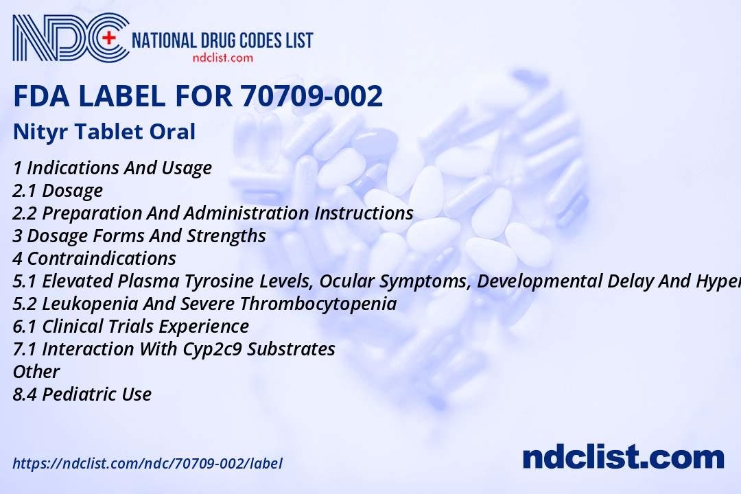 Nityr Tablet- FDA Label NDC70709-002