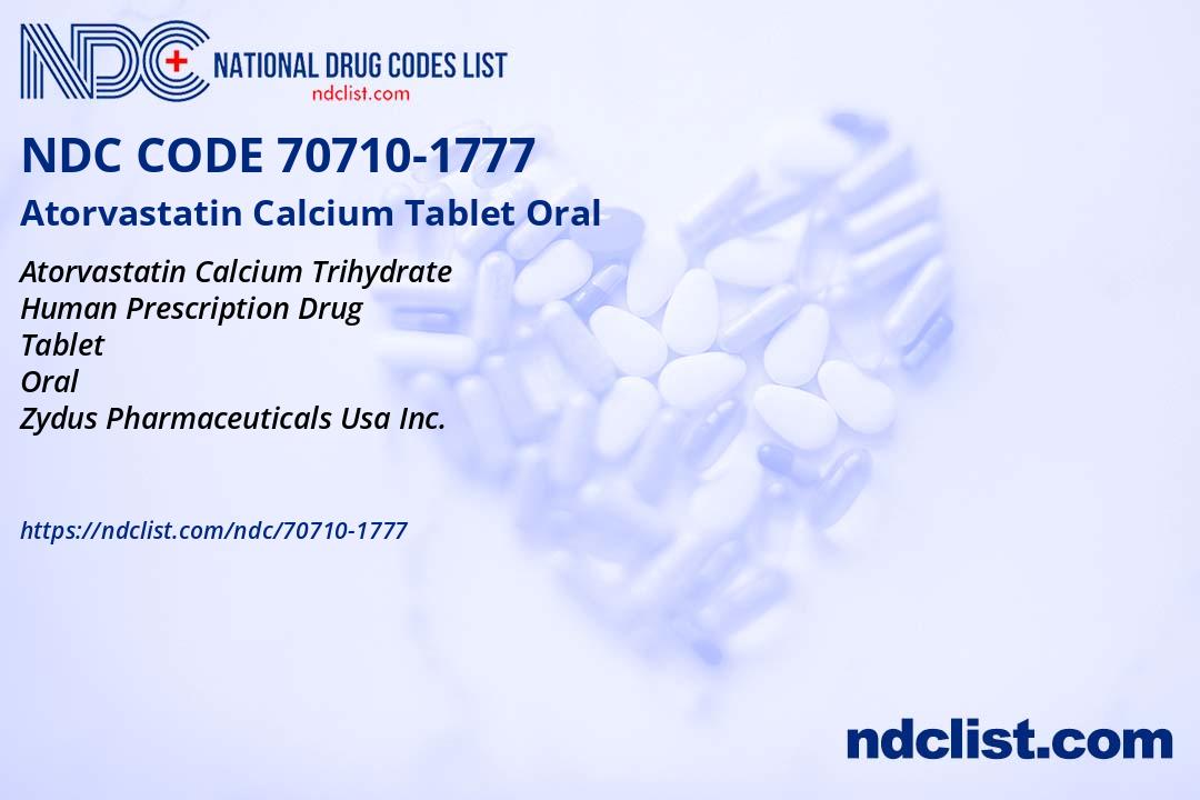 Atorvastatin Calcium Tablet- NDC70710-1777