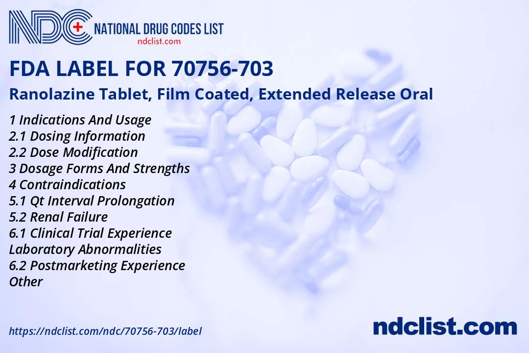 FDA Label for Ranolazine Tablet, Film Coated, Extended Release Oral ...