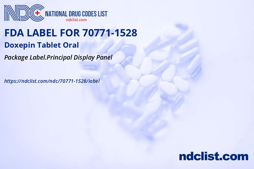 Doxepin Tablet- FDA Label NDC70771-1528