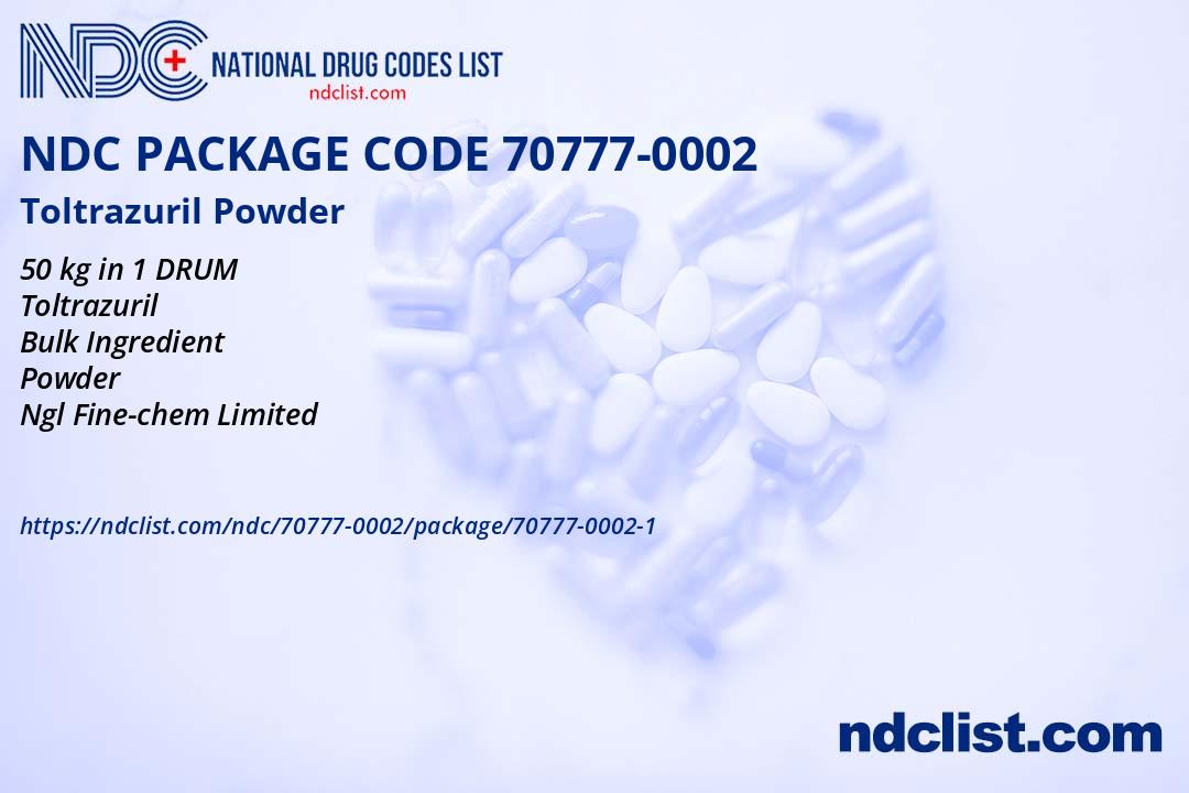 Toltrazuril Powder NDC Package 70777-0002-1