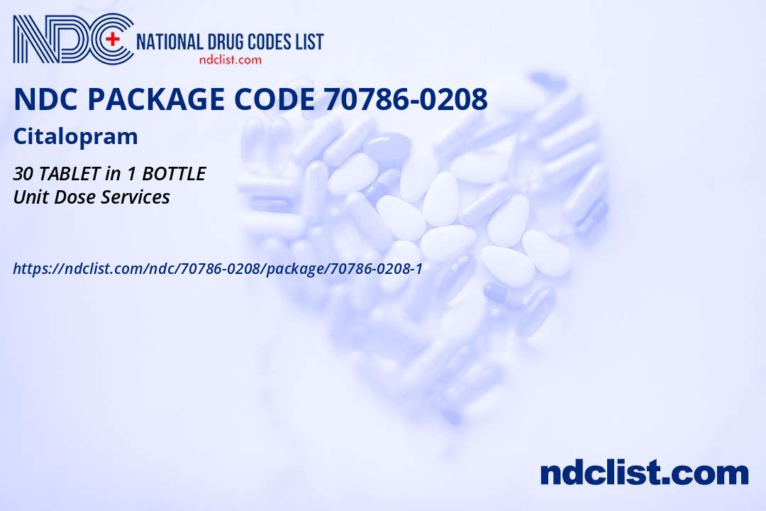 NDC Package 70786-0208-1 Citalopram
