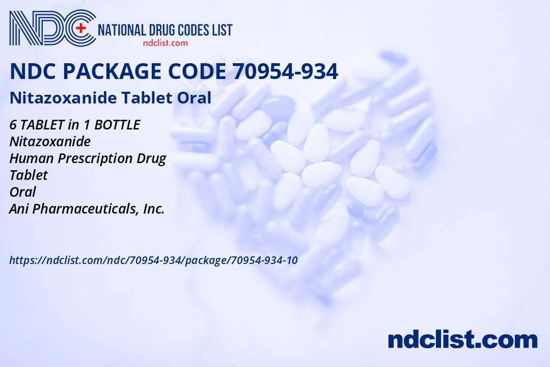 Nitazoxanide Tablet- NDC70954-934-10