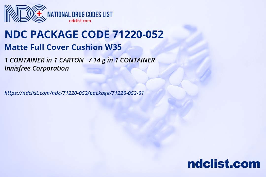 NDC Package 71220-052-01 Matte Full Cover Cushion W35