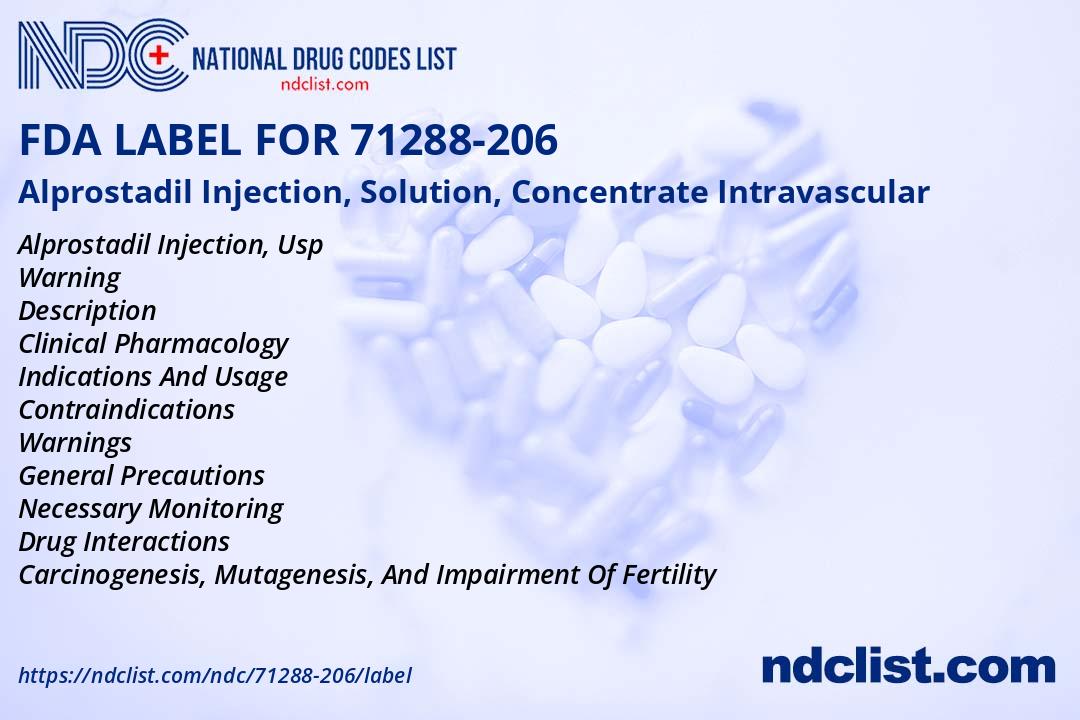 Alprostadil- FDA Label NDC71288-206