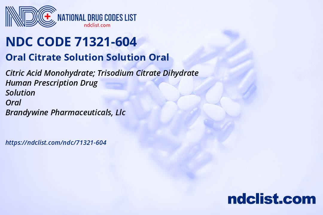 Oral Citrate Solution - NDC 71321-604