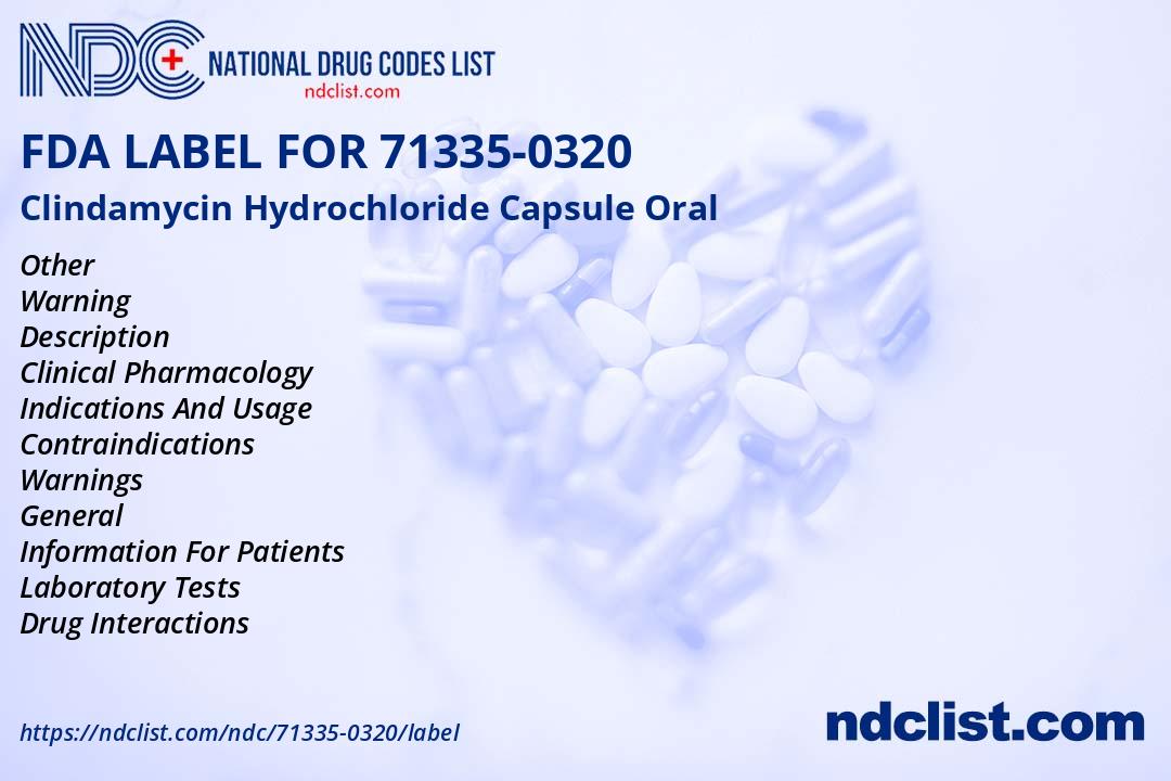 FDA Label for Clindamycin Hydrochloride Capsule Oral - Indications ...