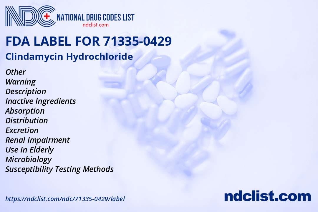 FDA Label for Clindamycin Hydrochloride - Indications, Usage & Precautions