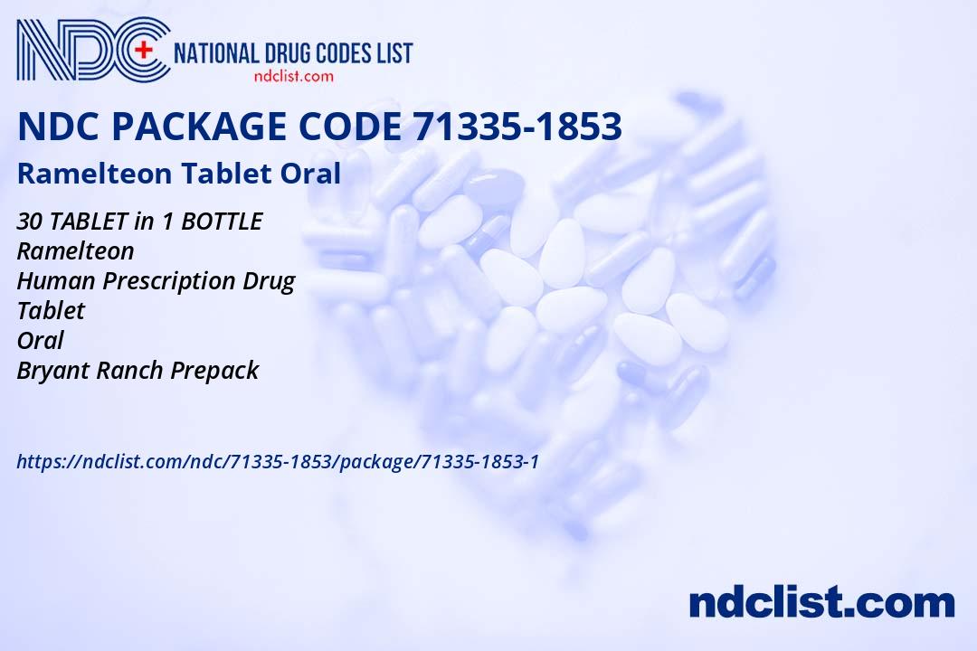 Ramelteon Tablet NDC Package 71335-1853-1