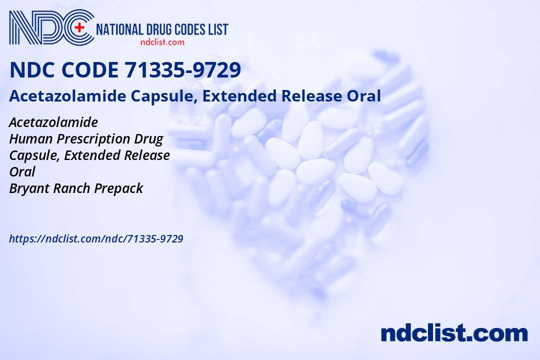 Acetazolamide Capsule, Extended Release NDC 71335-9729