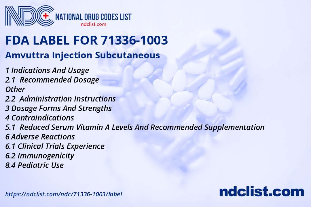 FDA Label for Amvuttra Injection Subcutaneous - Indications, Usage ...