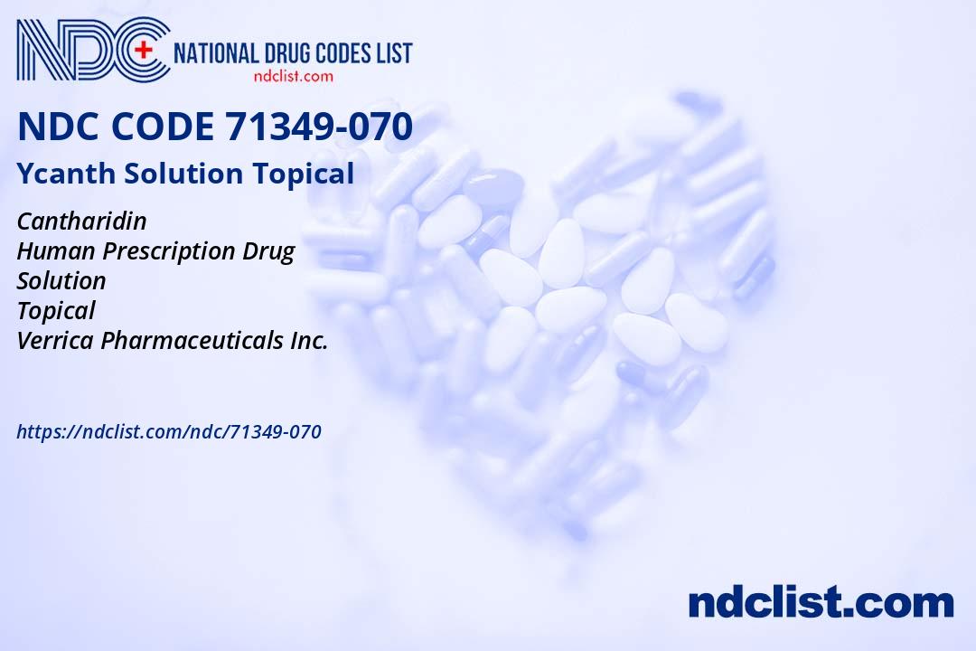 NDC 71349-070 Ycanth Solution Topical