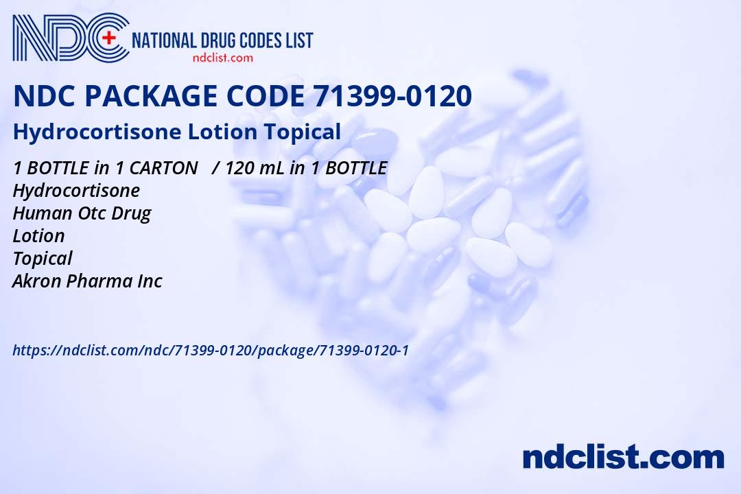 Hydrocortisone Lotion NDC Package 71399-0120-1