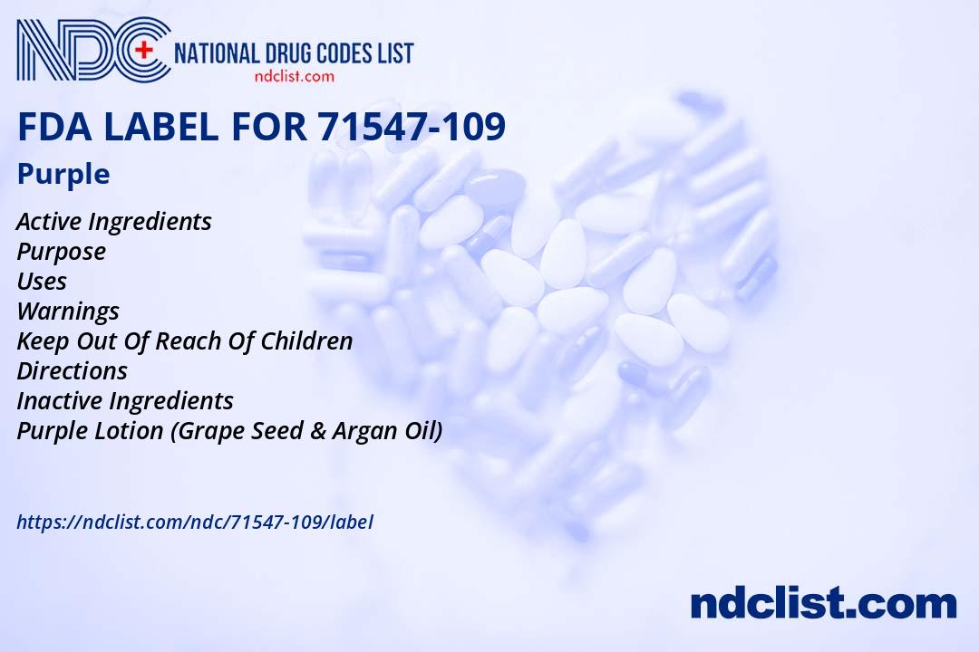 FDA Label for Purple - Indications, Usage & Precautions