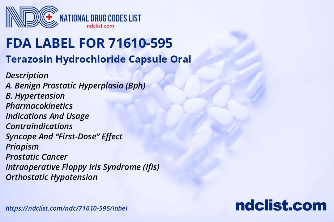 Terazosin Hydrochloride Capsule- FDA Label NDC71610-595