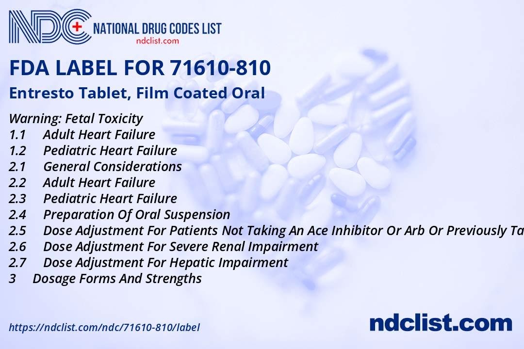 FDA Label for Entresto Tablet, Film Coated Oral - Indications, Usage ...
