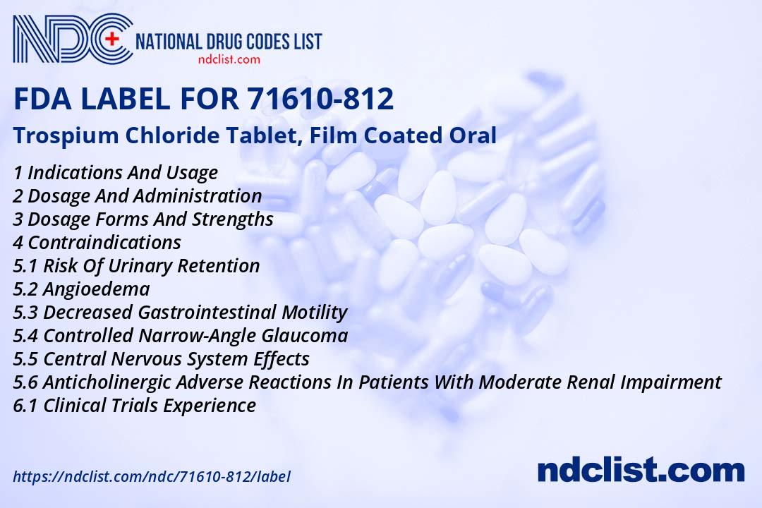FDA Label for Trospium Chloride Tablet, Film Coated Oral - Indications ...