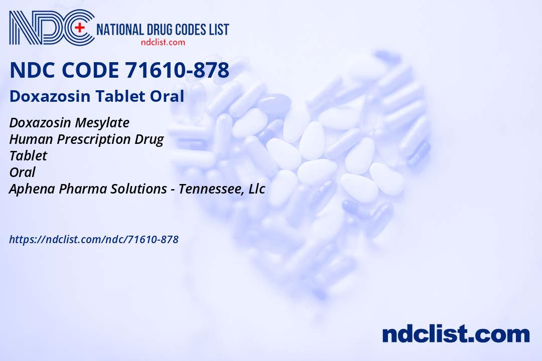 Doxazosin Tablet- NDC71610-878