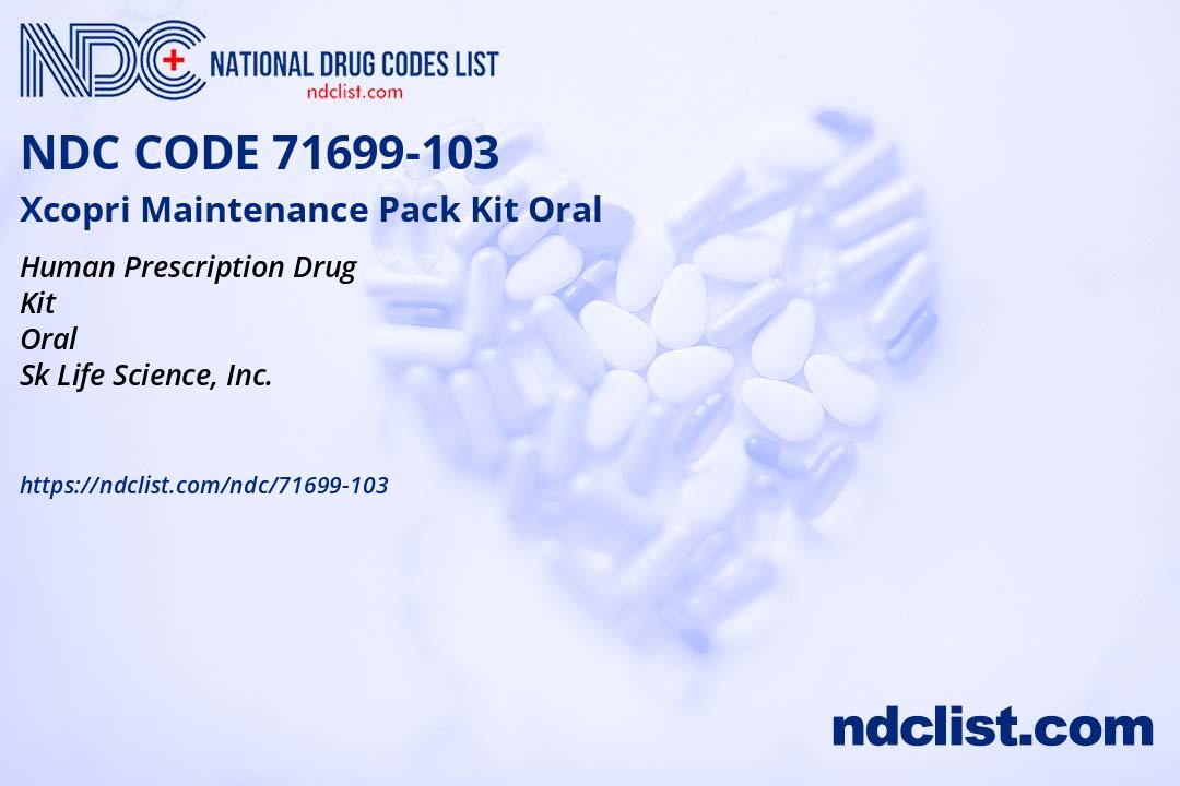 NDC 71699-103 Xcopri Maintenance Pack Kit Oral