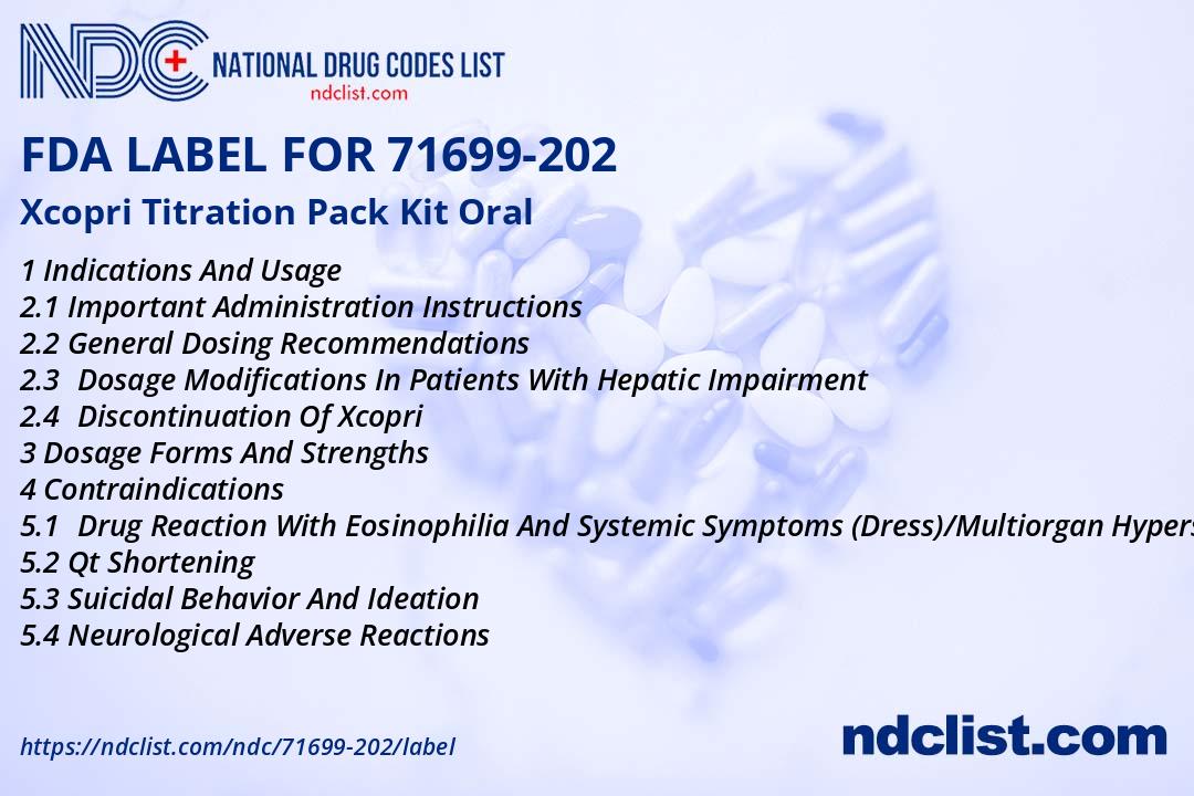 FDA Label for Xcopri Titration Pack Kit Oral - Indications, Usage ...