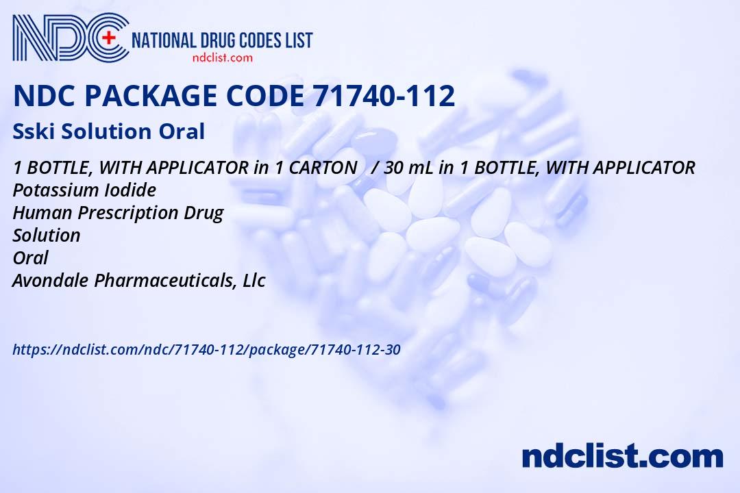 NDC Package 71740-112-30 Sski Solution Oral