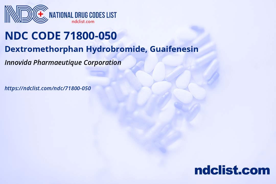 NDC 71800-050 Dextromethorphan Hydrobromide, Guaifenesin