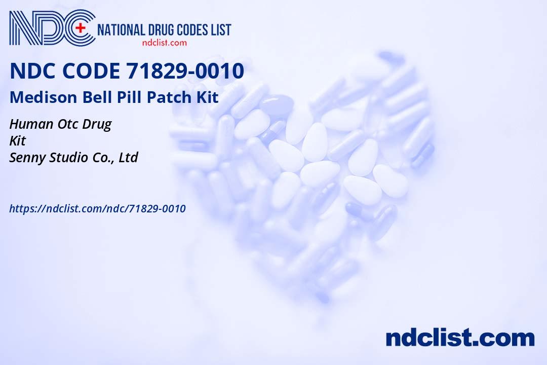 NDC 71829-0010 Medison Bell Pill Patch Kit