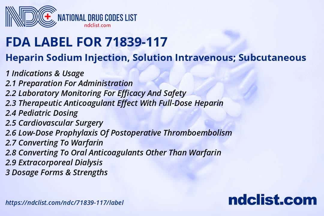 FDA Label for Heparin Sodium Injection, Solution Intravenous ...