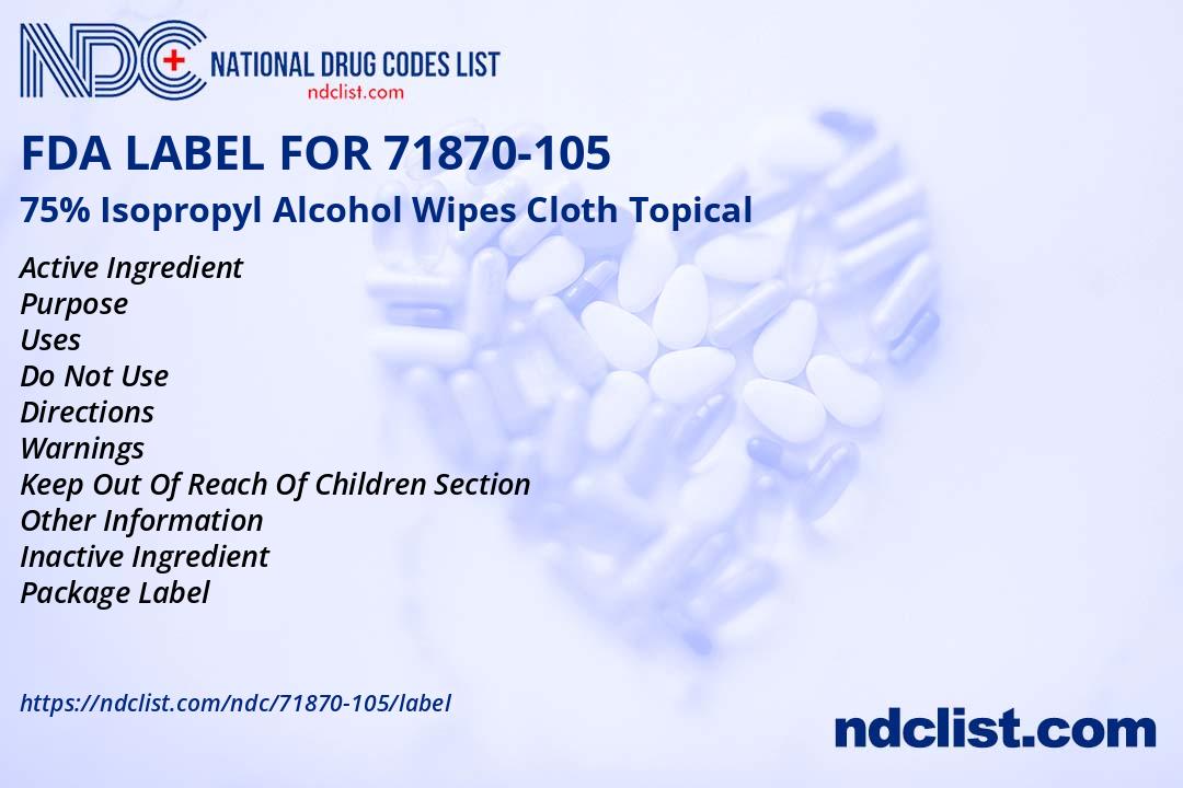 FDA Label for 75% Isopropyl Alcohol Wipes - Indications, Usage ...