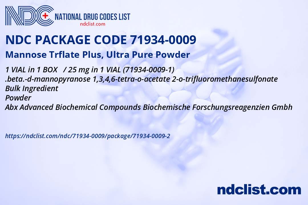 Mannose Trflate Plus, Ultra Pure Powder- NDC71934-0009-2