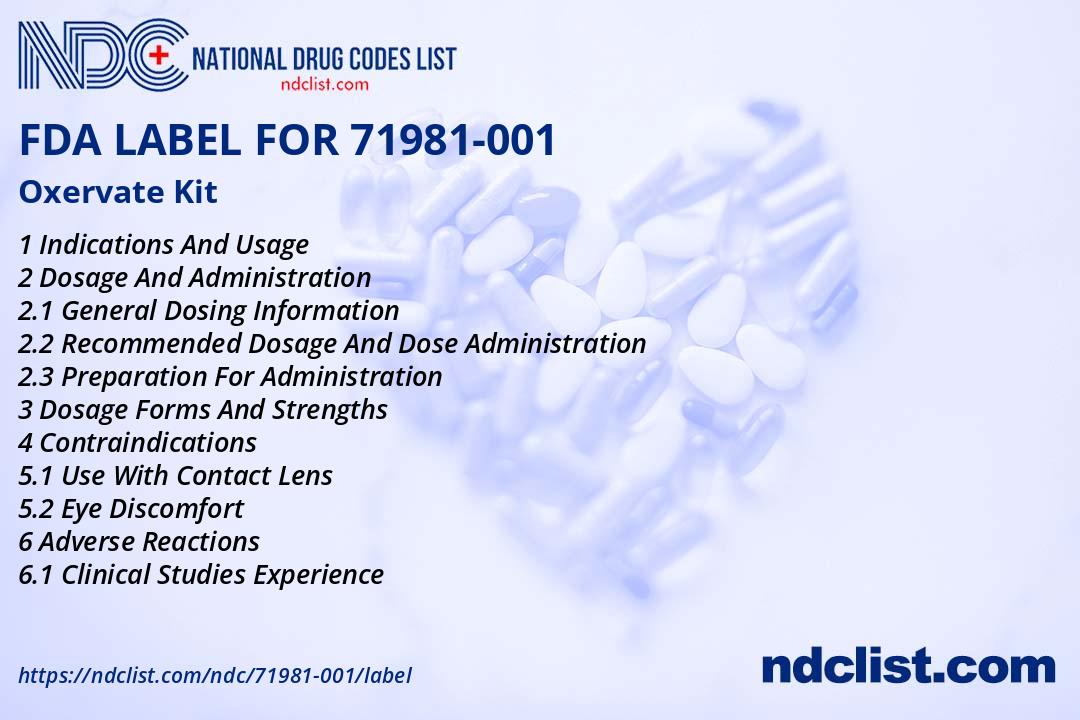 Oxervate Kit- FDA Label NDC71981-001