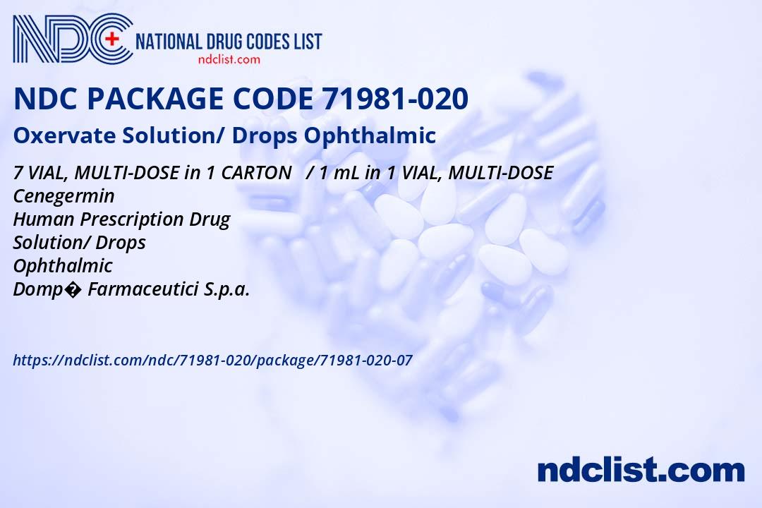 Oxervate Solution/ Drops- NDC71981-020-07