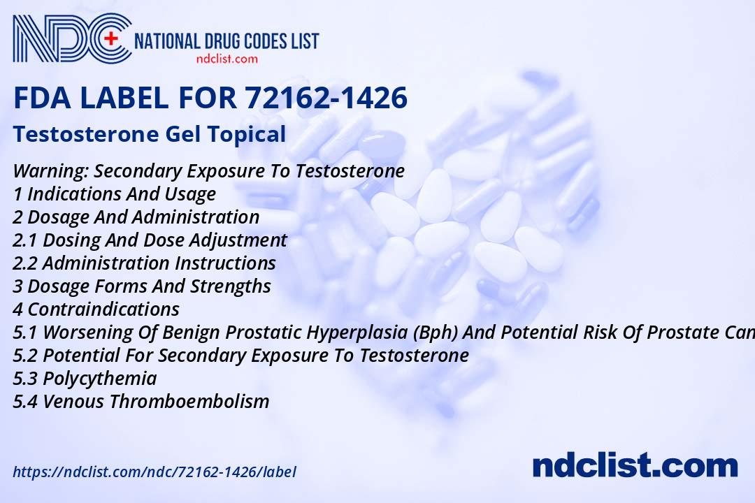FDA Label for Testosterone Gel Topical - Indications, Usage & Precautions