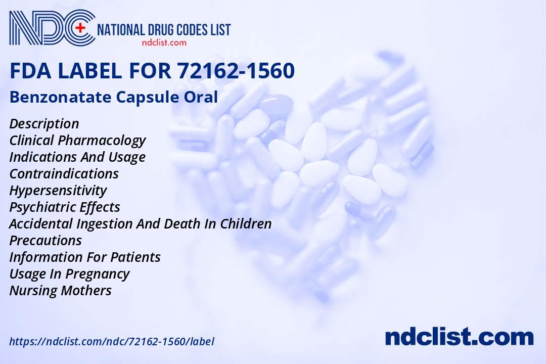 FDA Label for Benzonatate Capsule Oral - Indications, Usage & Precautions