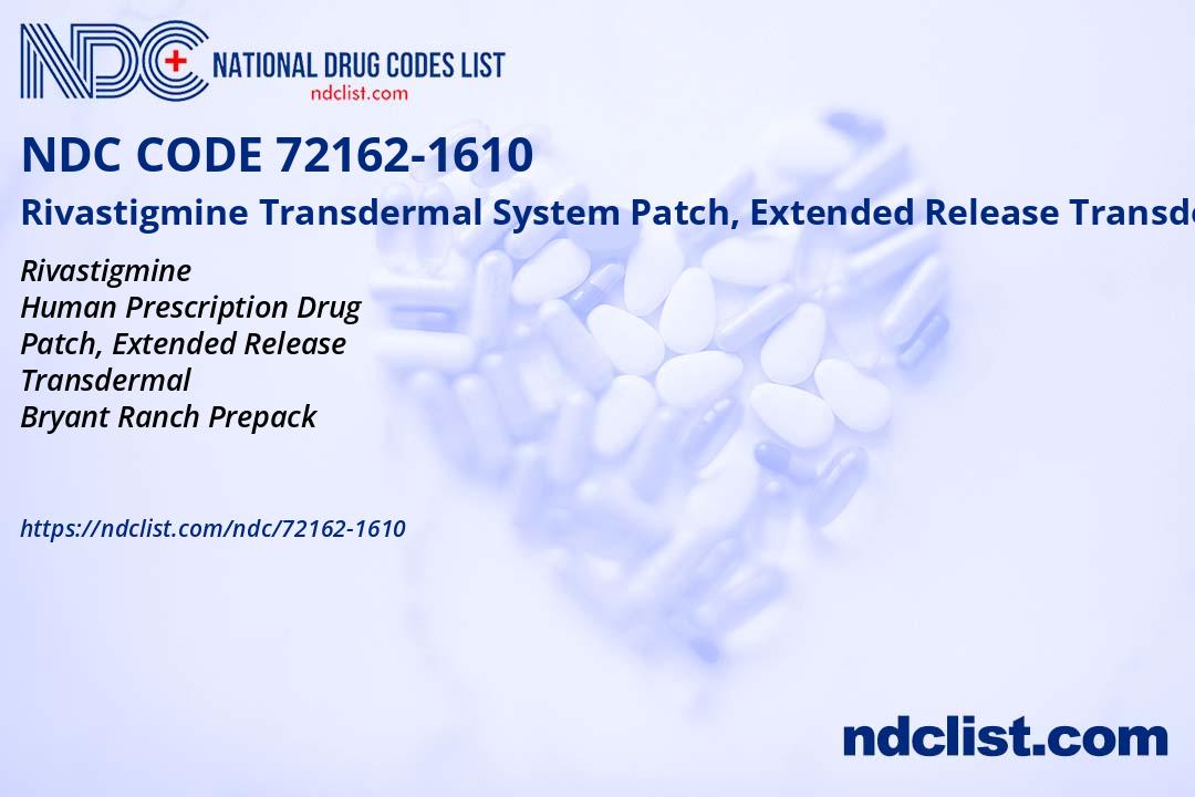 NDC 72162-1610 Rivastigmine Transdermal System Patch, Extended Release ...