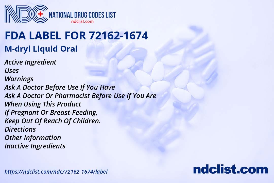 FDA Label for M-dryl Liquid Oral - Indications, Usage & Precautions