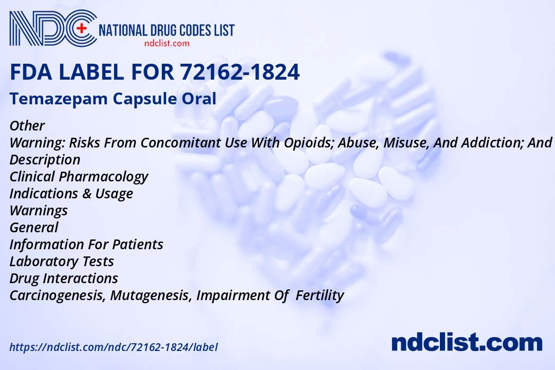FDA Label for Temazepam Capsule Oral - Indications, Usage & Precautions