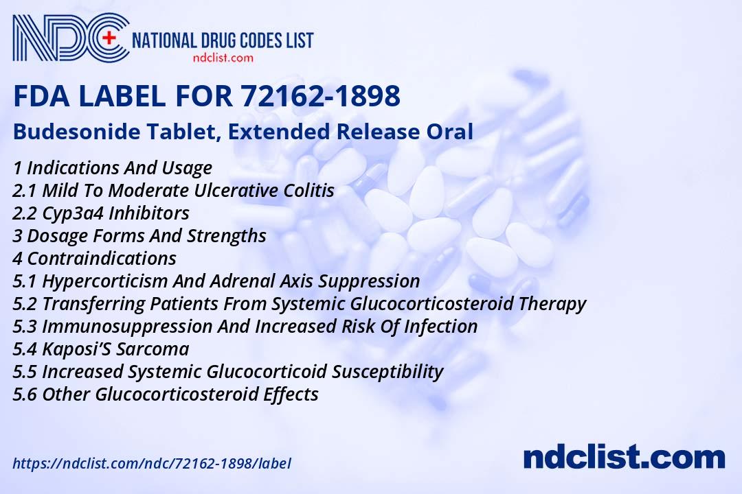 FDA Label for Budesonide Tablet, Extended Release Oral - Indications ...