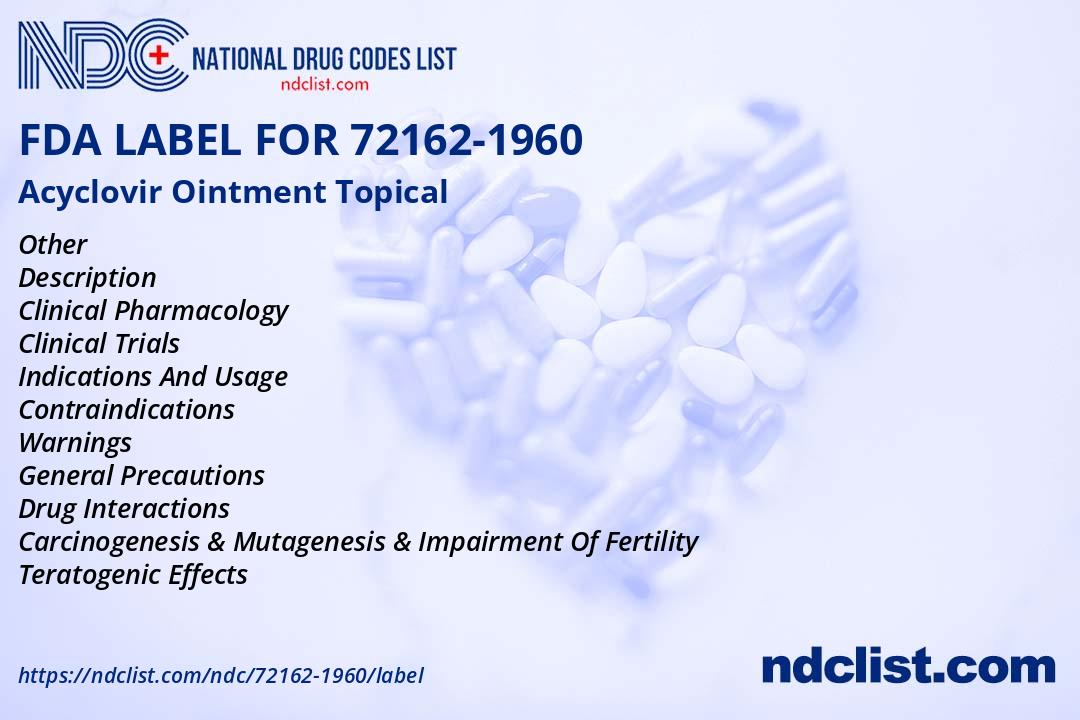 Acyclovir Ointment- FDA Label NDC72162-1960