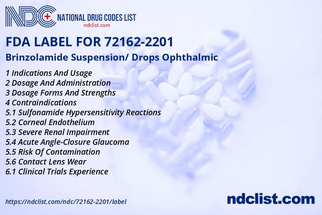 FDA Label for Brinzolamide Suspension/ Drops Ophthalmic - Indications ...
