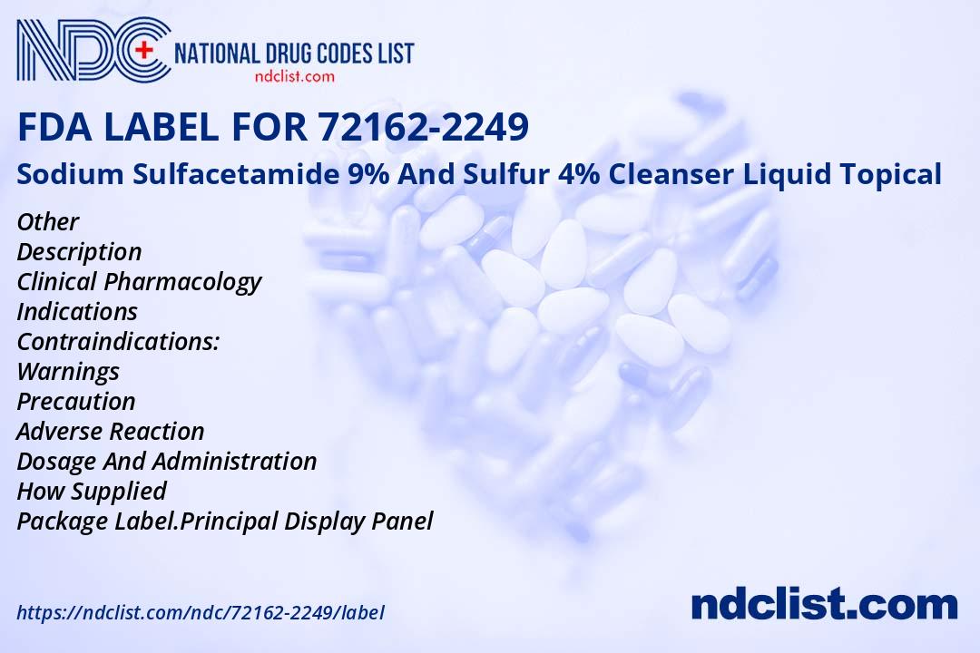 FDA Label for Sodium Sulfacetamide 9% And Sulfur 4% Cleanser Liquid ...