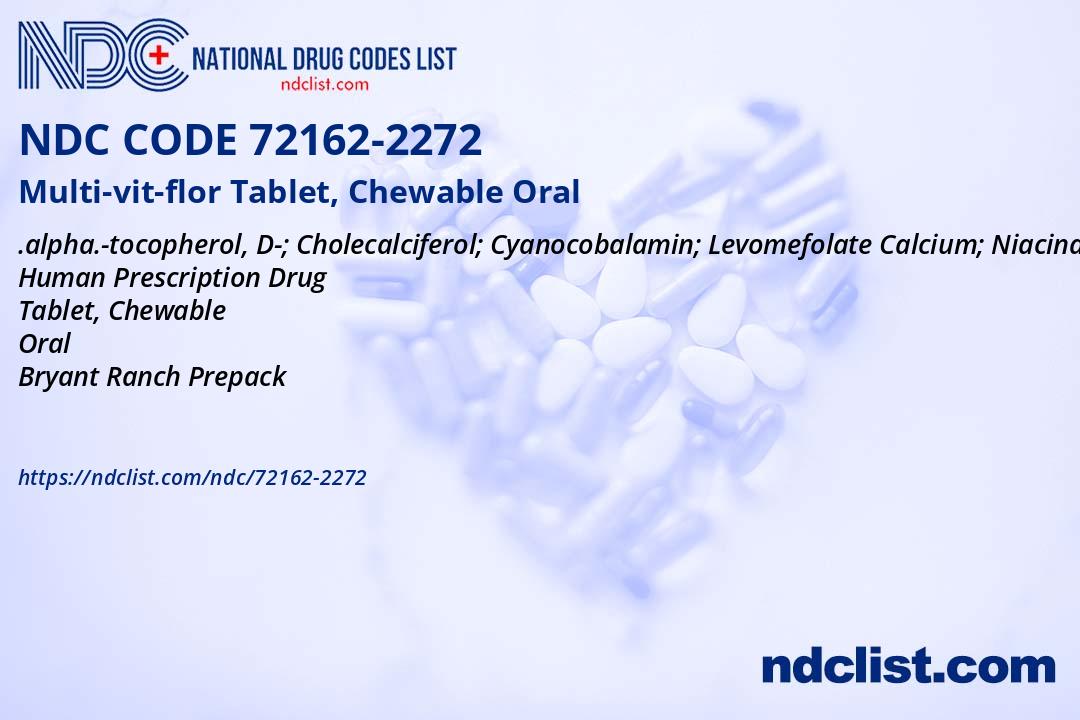 Multi-vit-flor Tablet, Chewable- NDC72162-2272