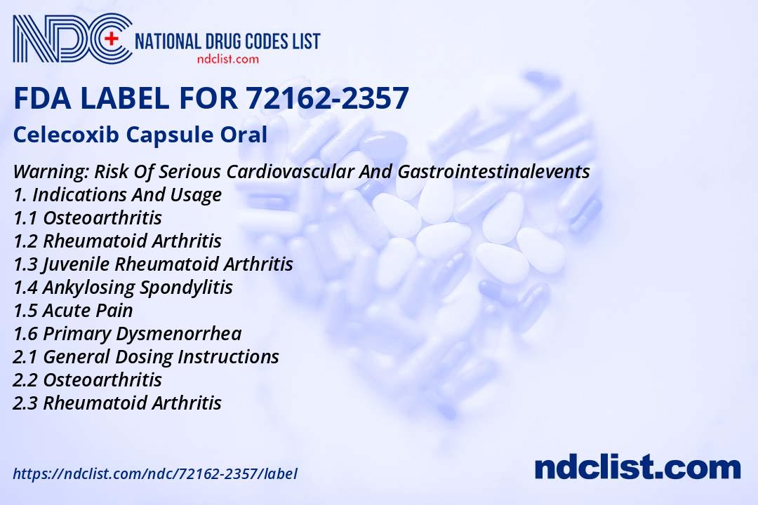 FDA Label for Celecoxib Capsule Oral - Indications, Usage & Precautions
