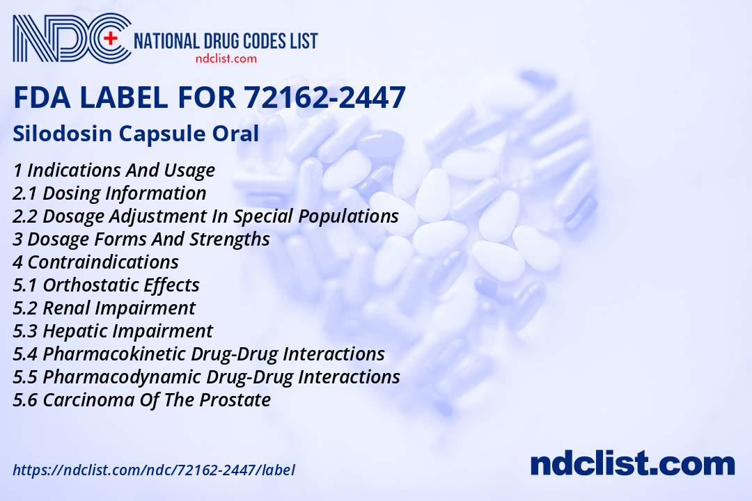 FDA Label for Silodosin Capsule Oral - Indications, Usage & Precautions