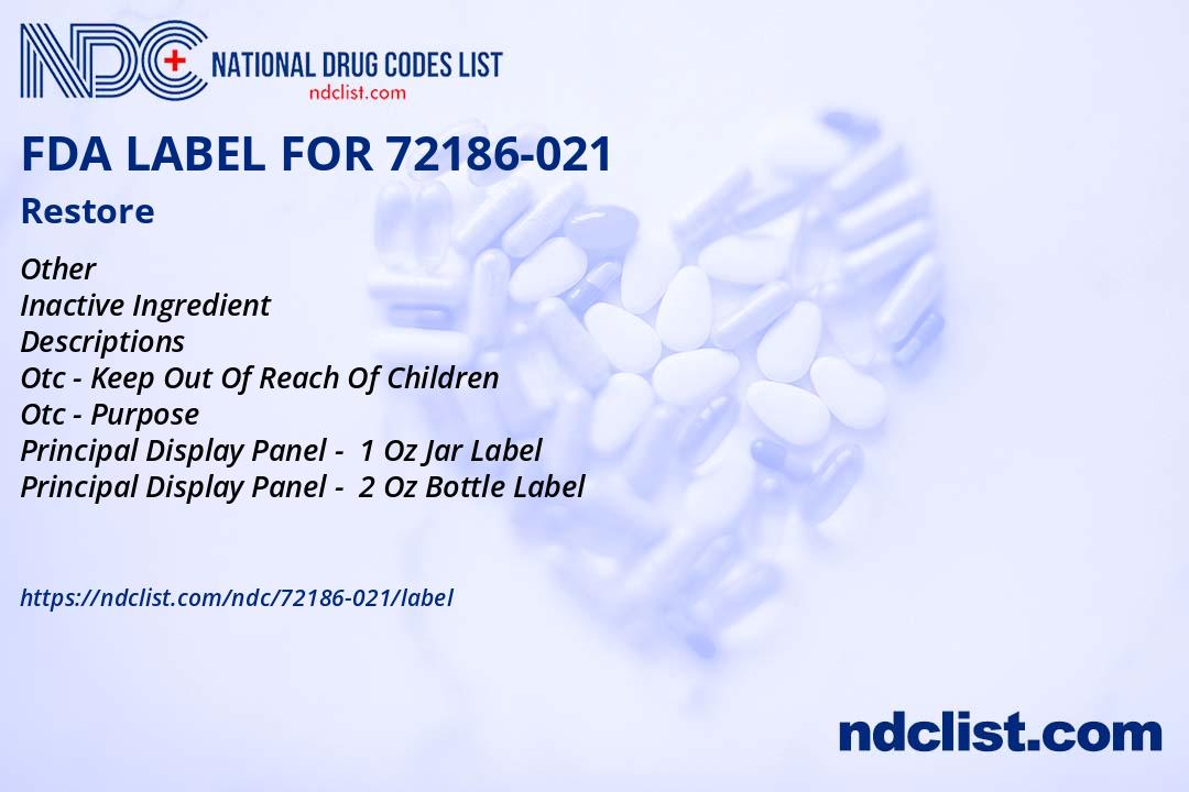 FDA Label for Restore - Indications, Usage & Precautions